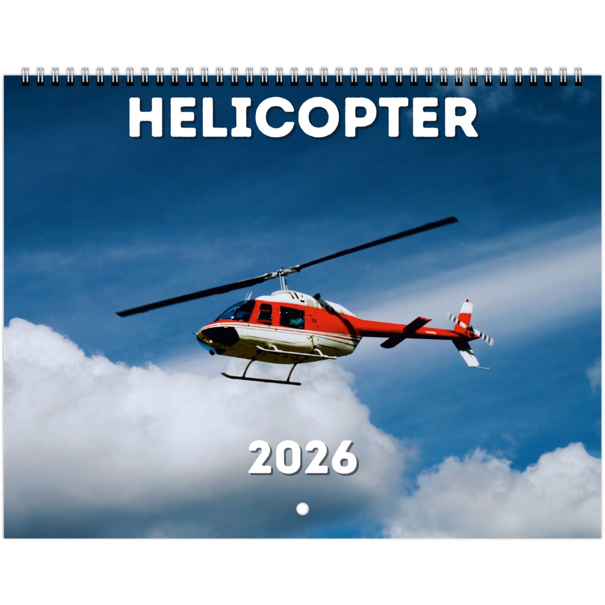 Helicopter Wall Calendar 2026 - Etsy