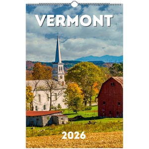 Vermont Wall Calendar 2026 - Etsy