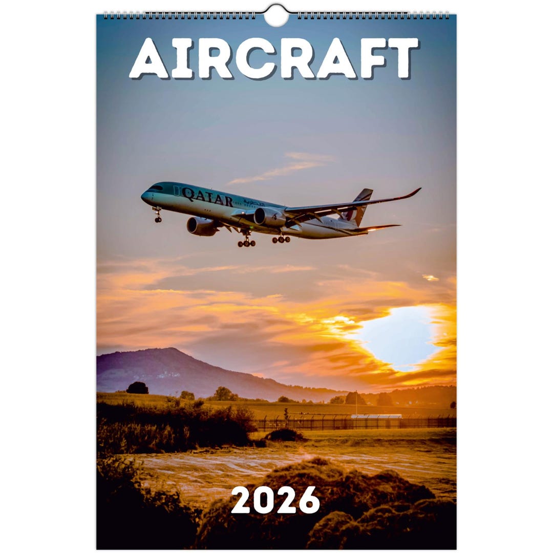 Aircraft Wall Calendar 2026 - Etsy