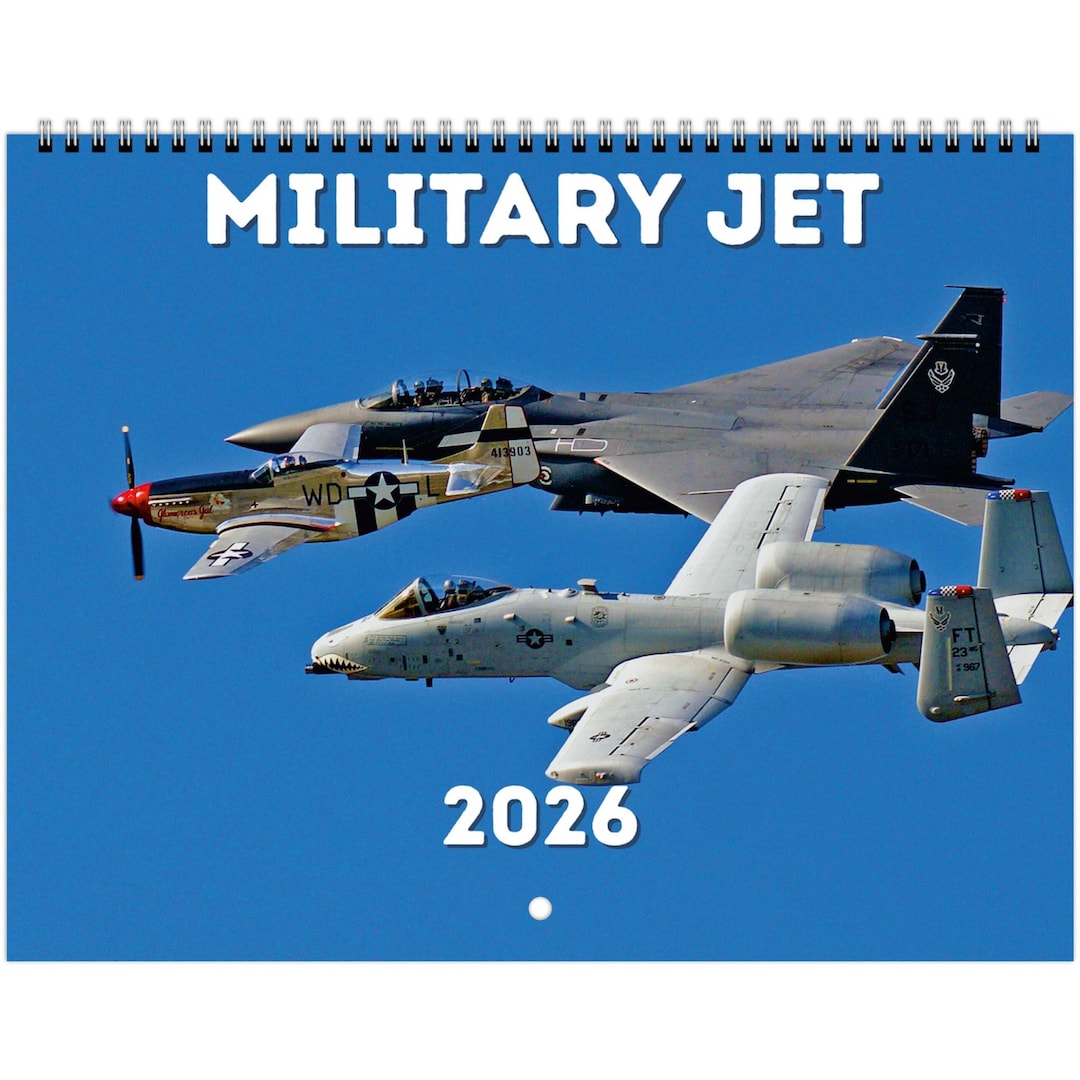 Military Jet Wall Calendar 2026 - Etsy