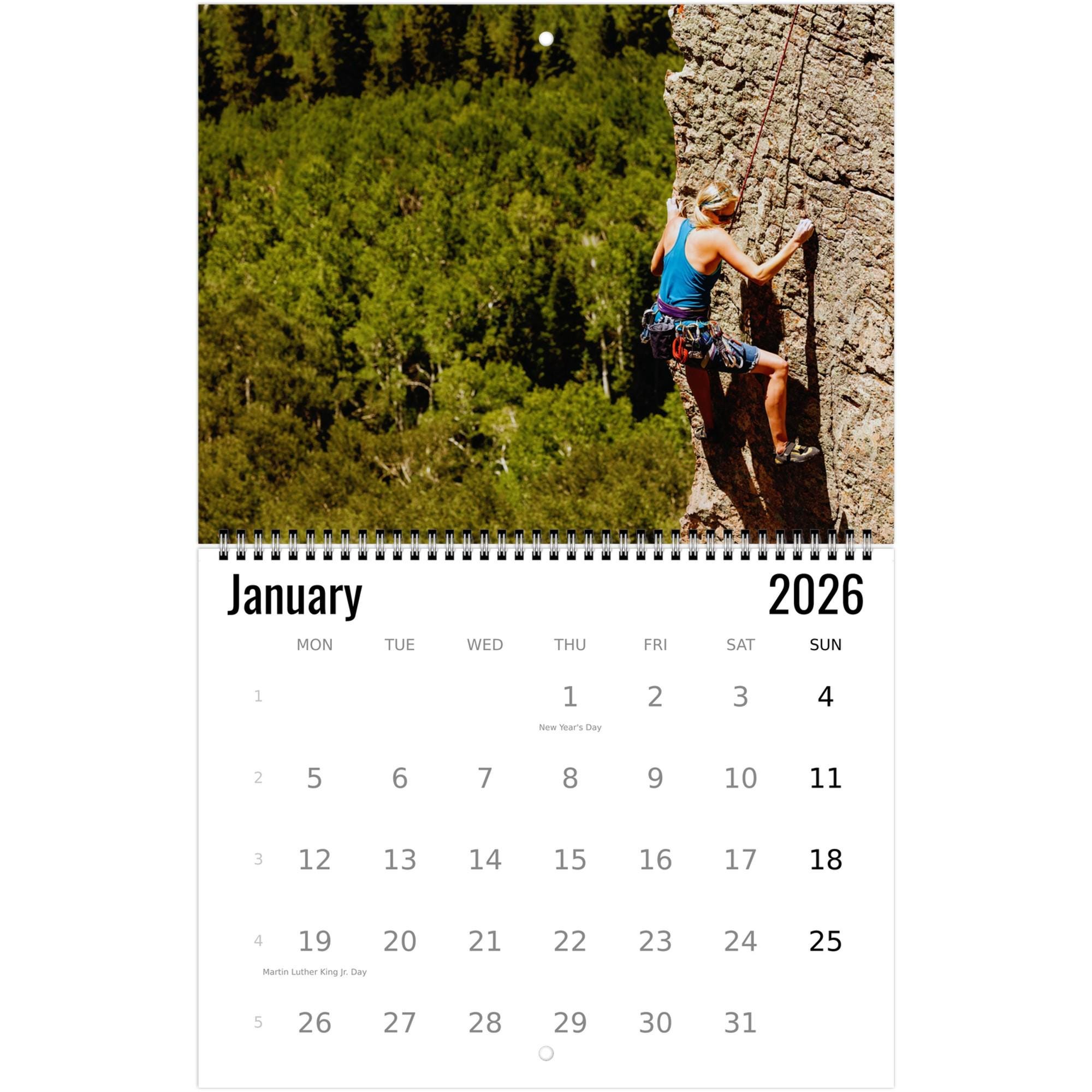 Rock Climbing Wall Calendar 2026 - Etsy