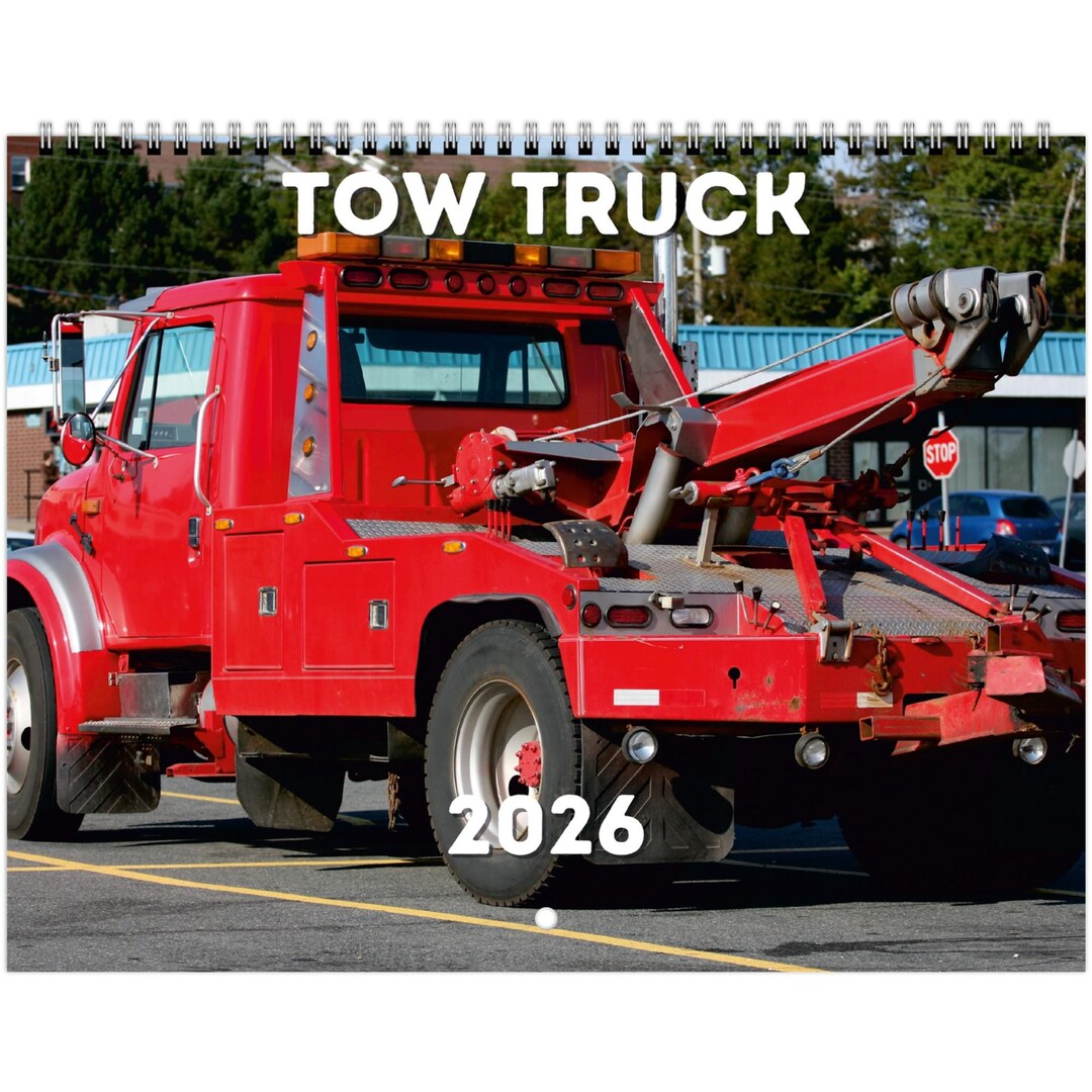 Tow Truck Wall Calendar 2026 - Etsy
