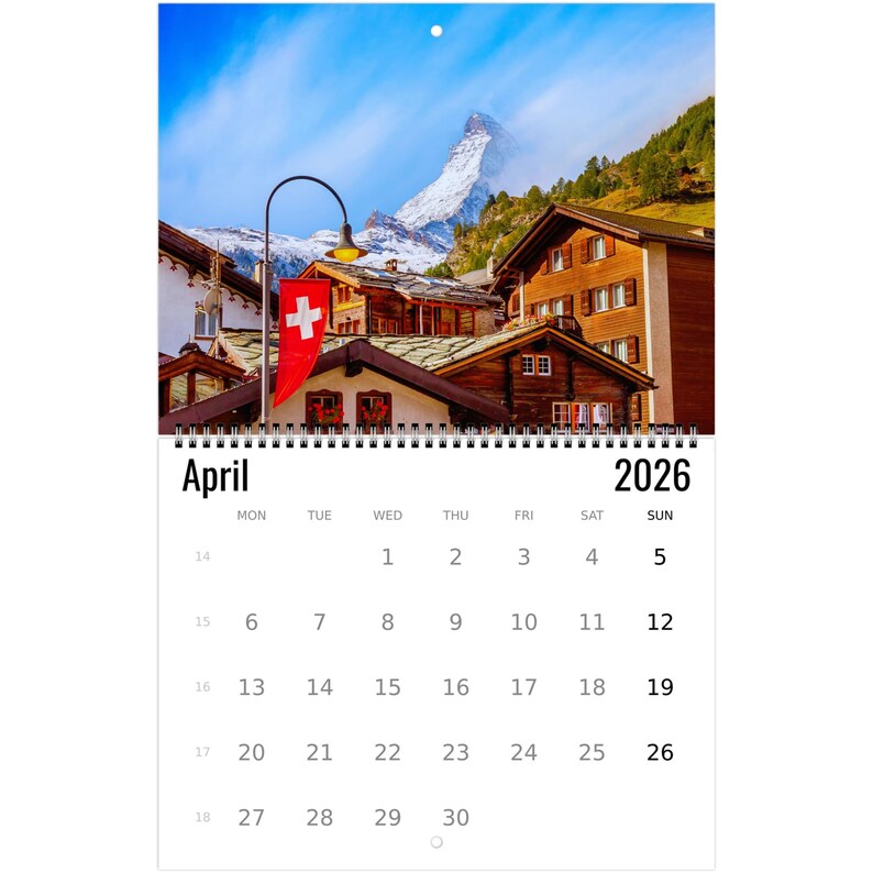 Switzerland Wall Calendar 2026 - Etsy