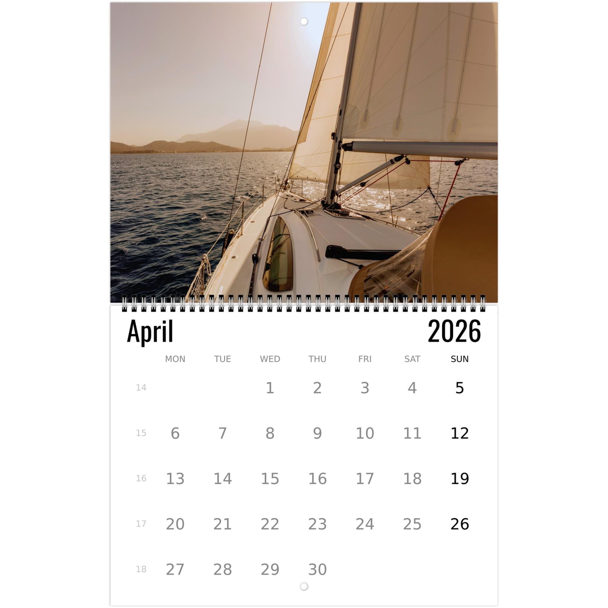 Sailboat Wall Calendar 2026 - Etsy UK