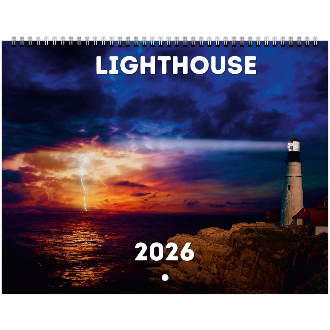 Lighthouse Wall Calendar 2026 - Etsy