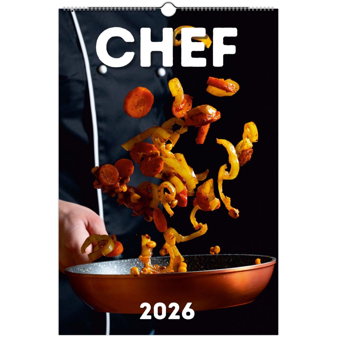Chef Wall Calendar 2026 - Etsy UK