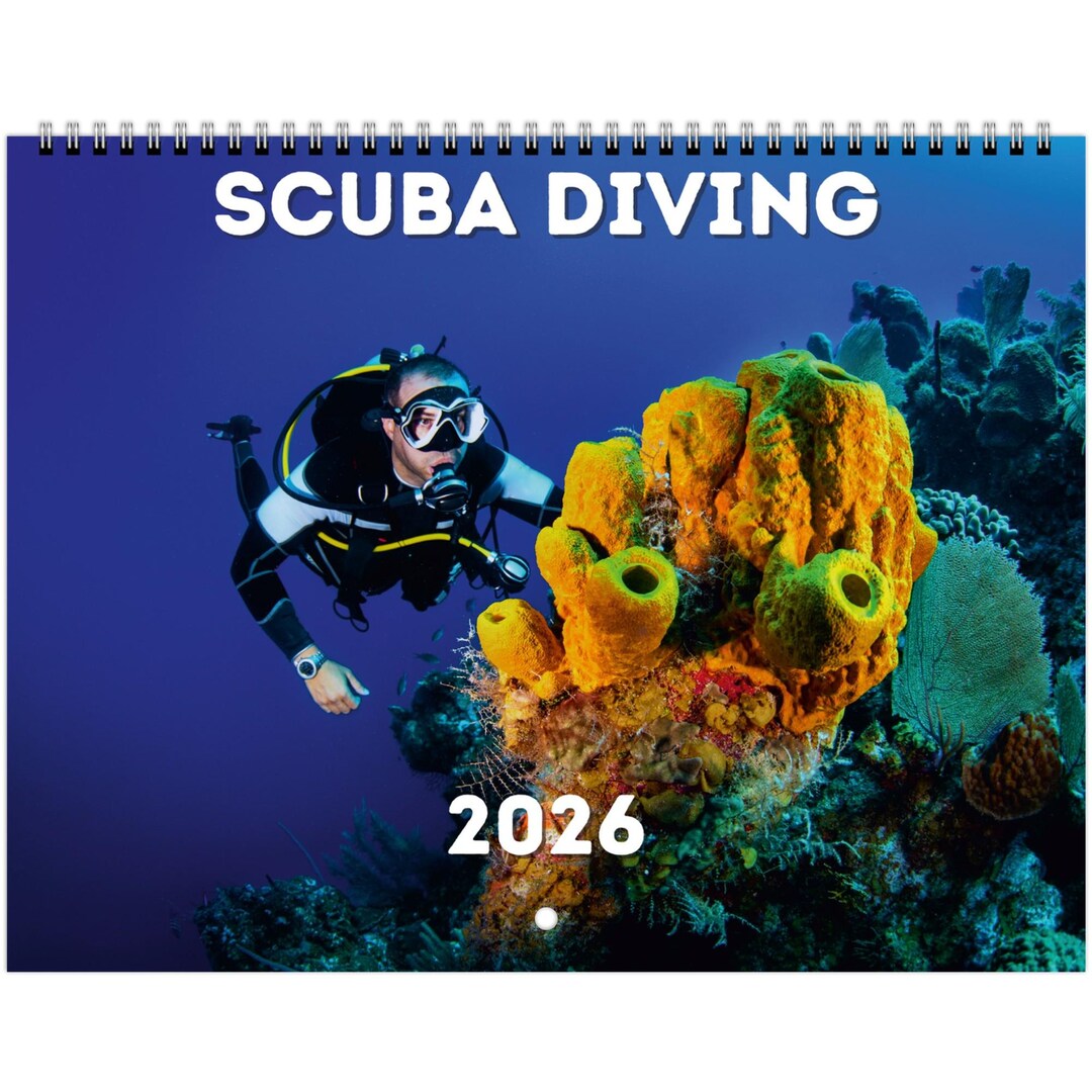Scuba Diving Wall Calendar 2026 - Etsy
