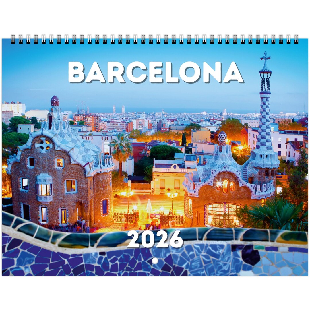 Barcelona Wall Calendar 2026 - Etsy UK