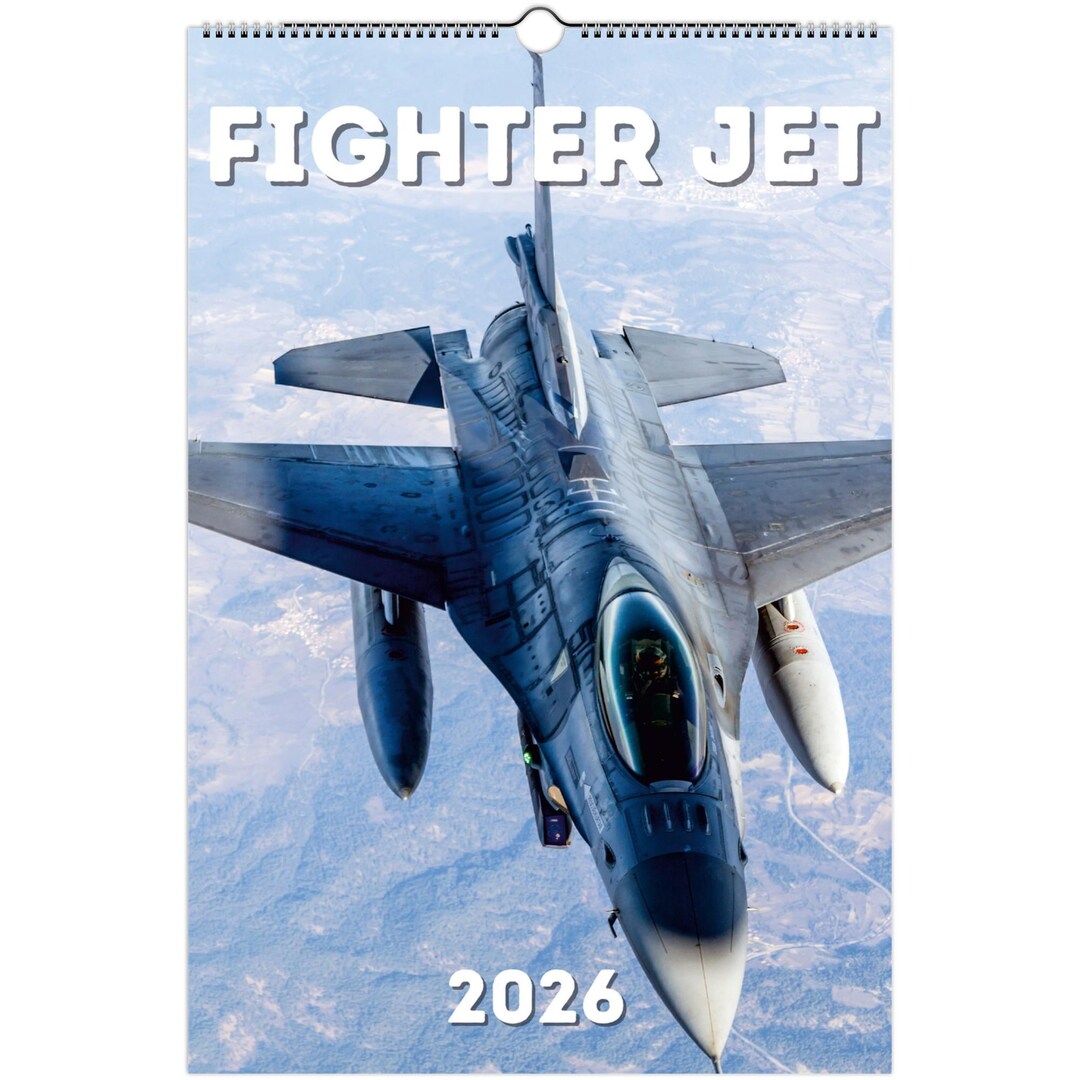 Fighter Jet Wall Calendar 2026 - Etsy