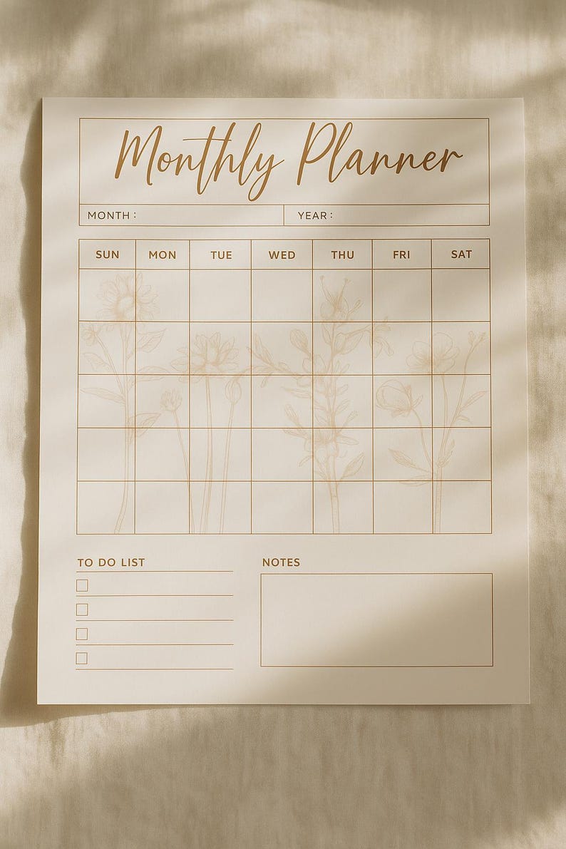 Christian Monthly Planner Printable | Undated Faith Planner for Women ...