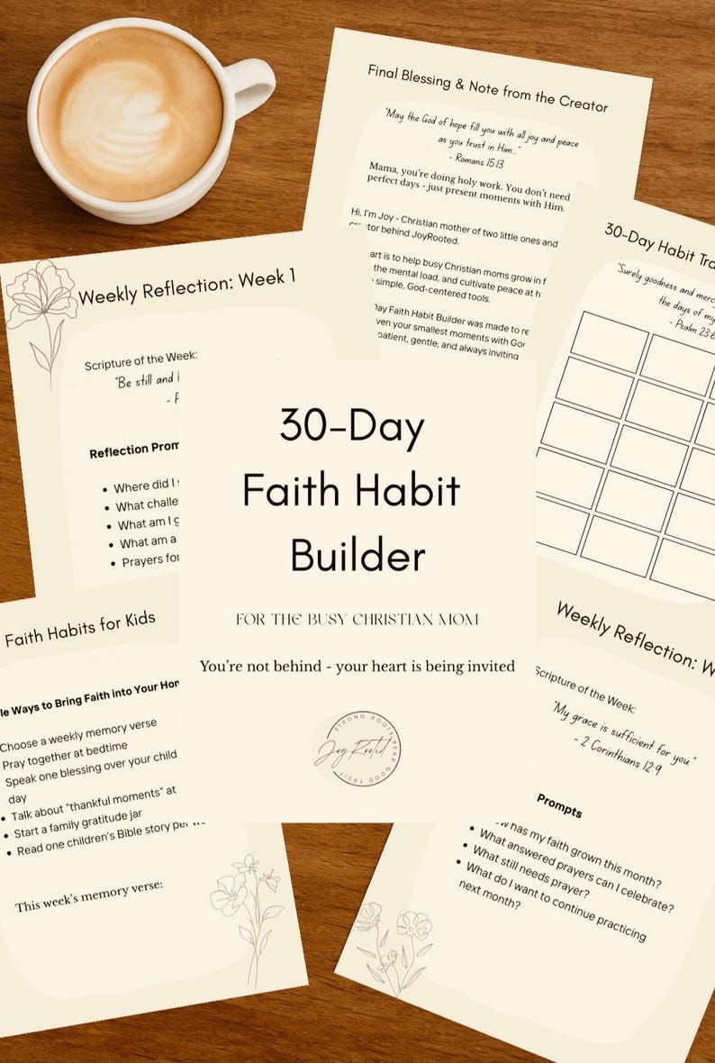 30 Day Faith Habit Builder Printable | Christian Mom Prayer Journal ...