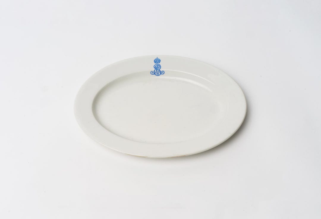 Antique 1905 King Edward VII Blue Crest Monogram Royal Household ...