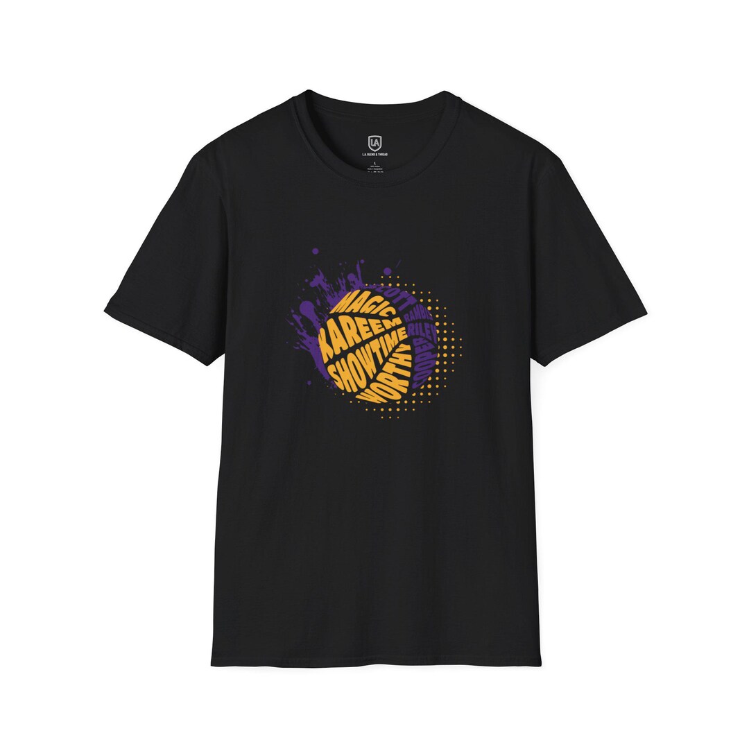 Showtime Los Angeles Typography T-shirt | Calligram Basketball Tee - Etsy