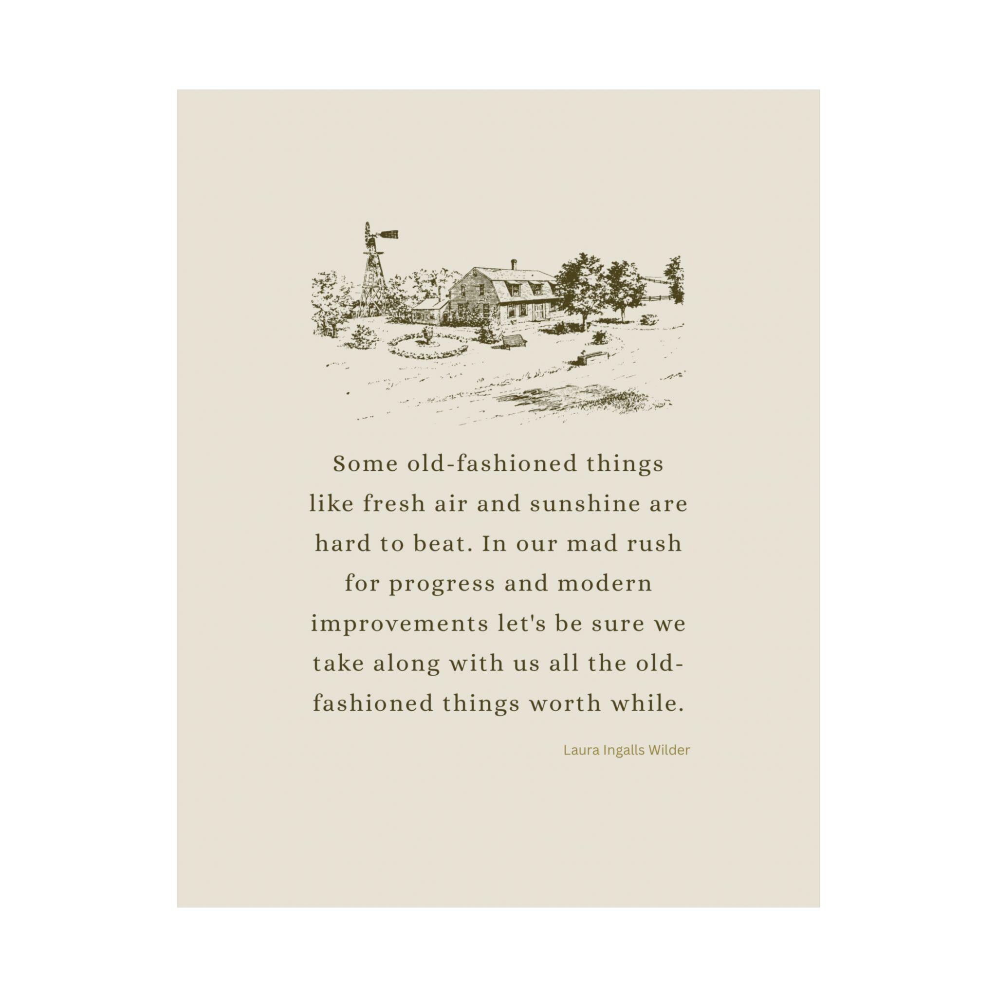Laura Ingalls Wilder Quote Print | Vintage Farmhouse Art - Etsy