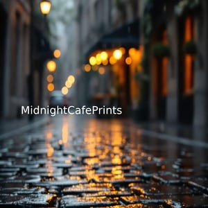 Cozy Rainy Café Street Wallpaper Pack | Warm European Night | Dreamy ...