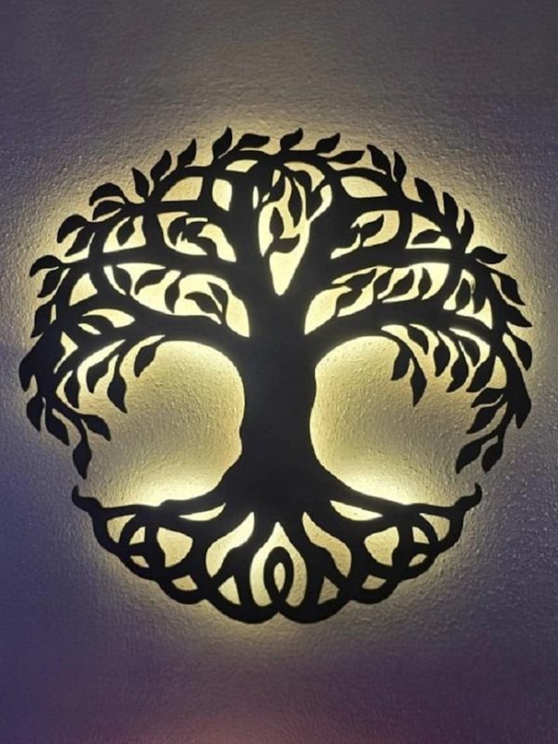 Tree of Life LED Wall Art • 3D Wooden Illuminated Wall Decor ...