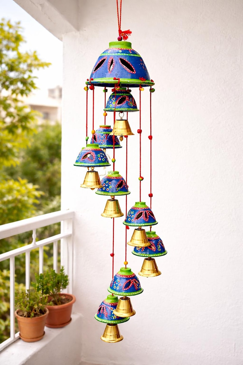 Hand-painted Bell Hanging | Traditional Rajasthani Home Decor ...