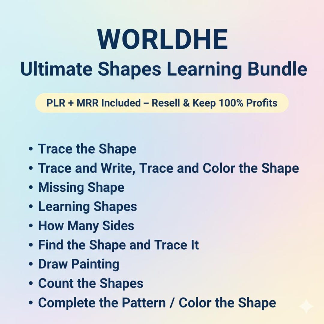 Ultimate Shapes Learning Bundle | Trace, Color, Match, Flashcards & Fun ...