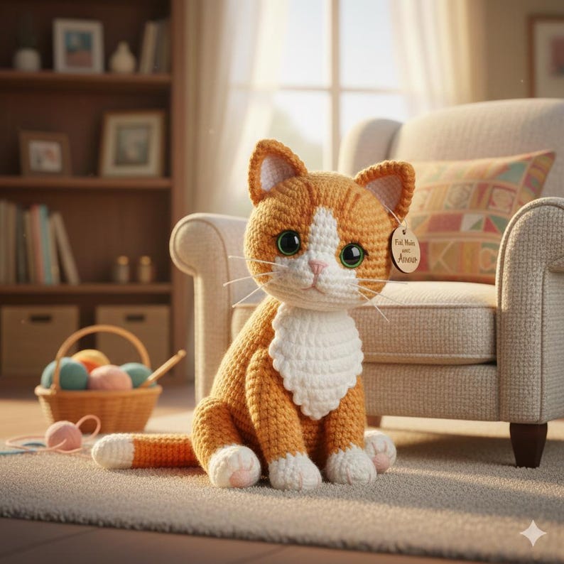 Crochet Cat Amigurumi PDF Pattern | Beginner Friendly, Multilingual - Etsy
