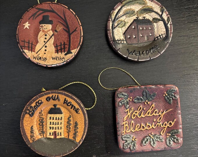 Ragon House Redware Ornaments Set of Four - Etsy