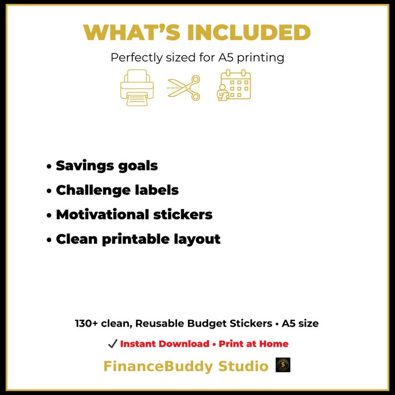 Savings Challenge Stickers | 130+ Savings & Goal Tracker Stickers ...
