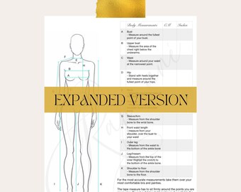 Male Sewing Body Measurement Printable Guide - Etsy