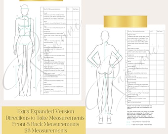 Male Sewing Body Measurement Printable Guide - Etsy