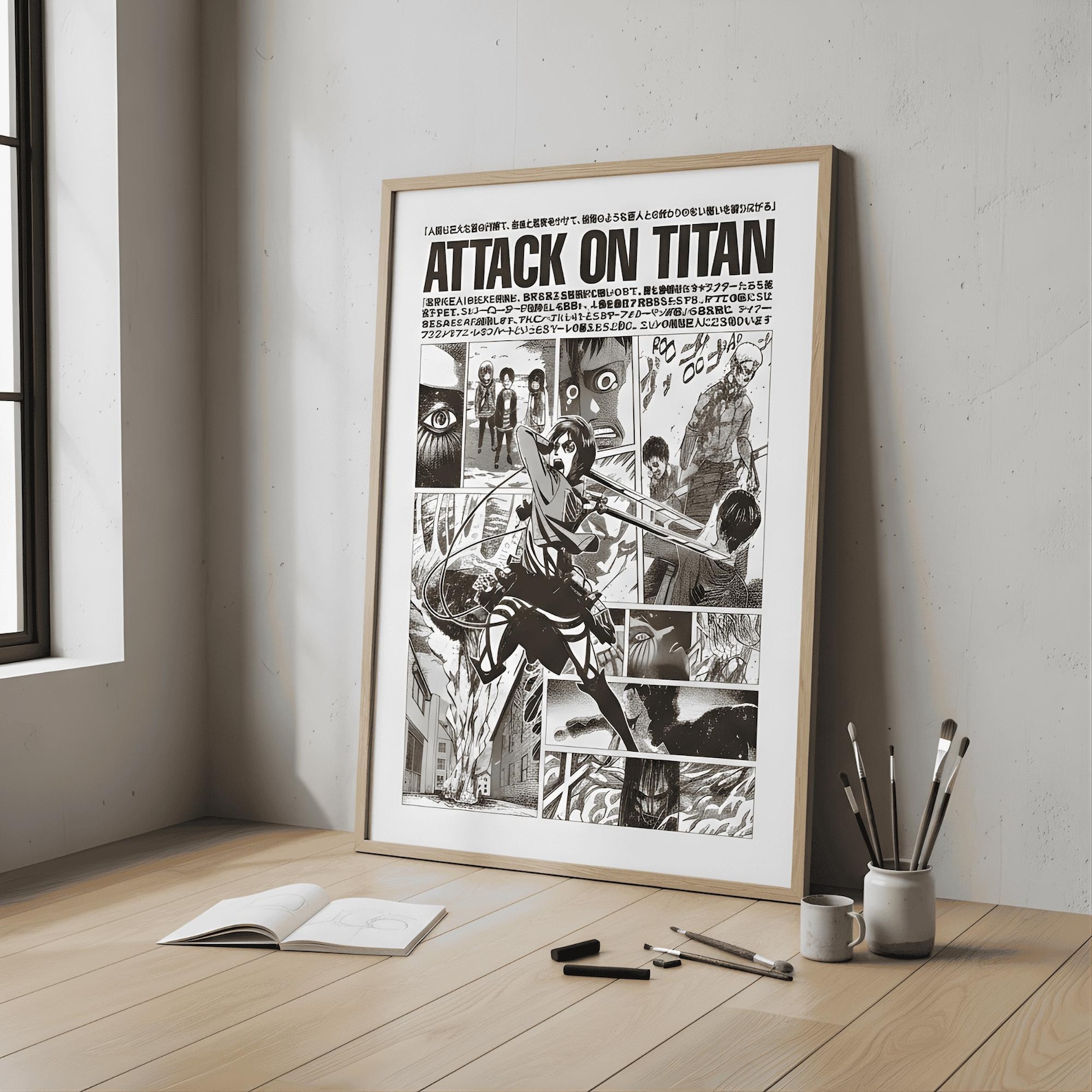 Póster de Ataque a los Titanes, Arte mural de anime AOT, Impresión de ...