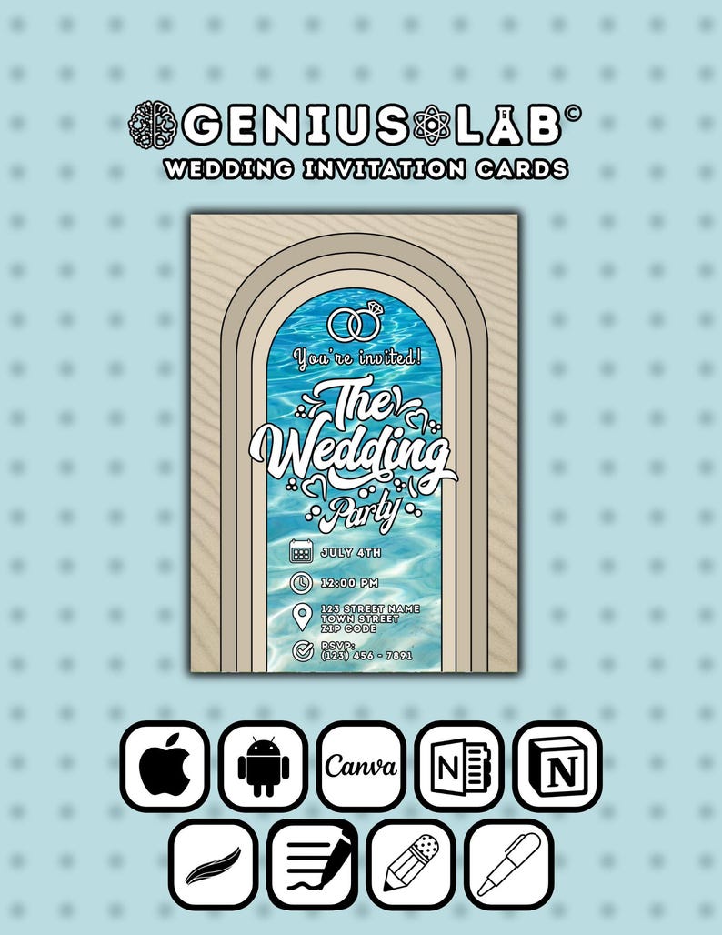Wedding Invitation Card Templates - Etsy