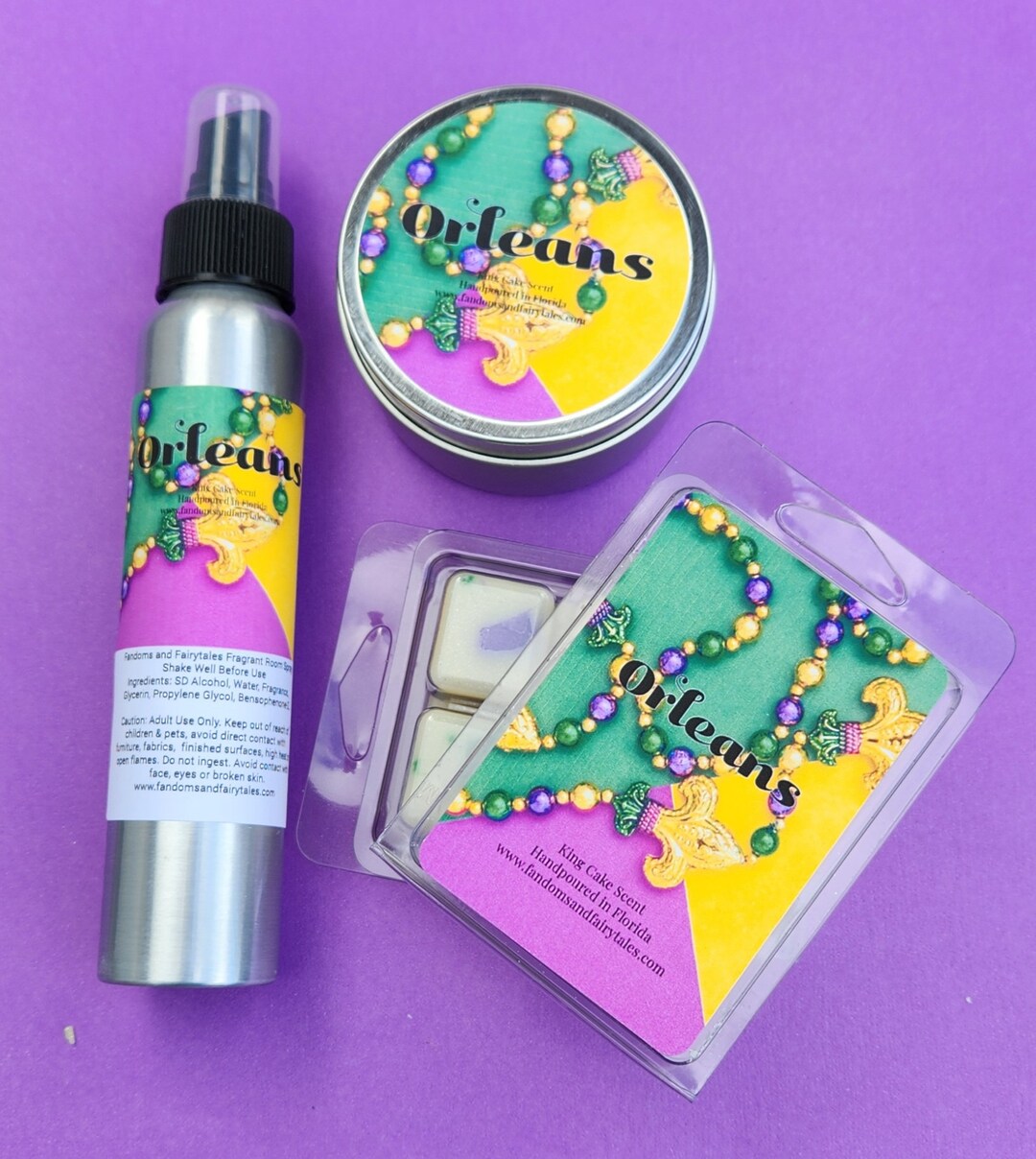 Orleans King Cake Scented Candles, Wax Melts and Room Sprays - Etsy