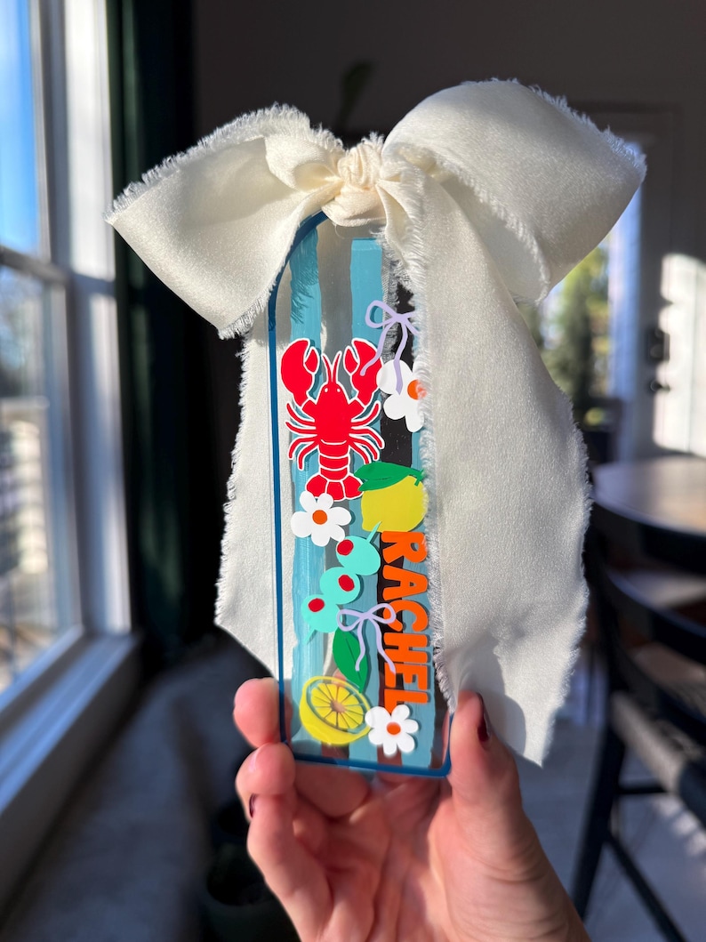 Custom Summer Bookmark With Ribbon | Personalized Gift for Book Lovers ...