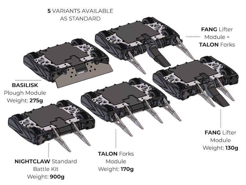 Nightclaw Combat Robot Kit I Beetleweight Battle Bot Drive Chassis I ...