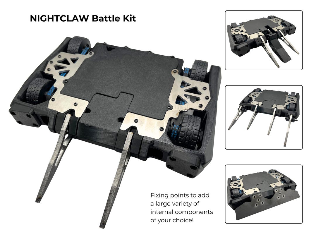 Nightclaw Combat Robot Kit I Beetleweight Battle Bot Drive Chassis I ...