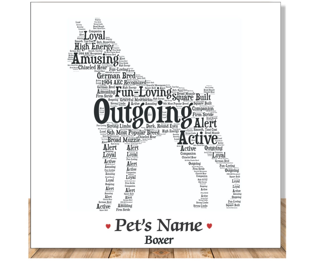 Personalized Boxer Dog Owner Art Print | Customized Pet Portrait With ...