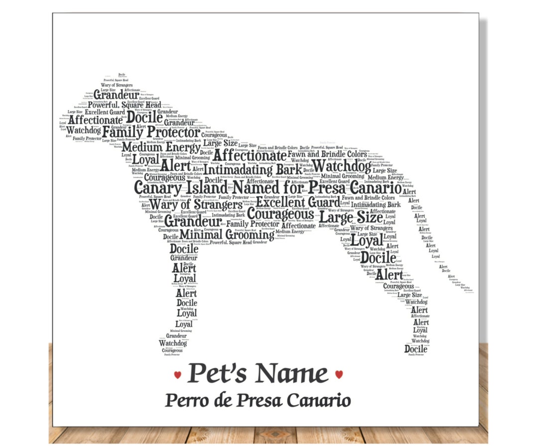 Perro De Presa Canario Dog Owner Personalize Art Print Gift Portrait ...