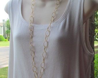 Gold Paperclip Chain Lanyard for ID Badge - Etsy