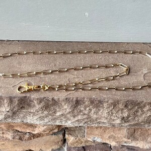 Gold Paperclip Chunky Chain ID Badge Lanyard - Etsy