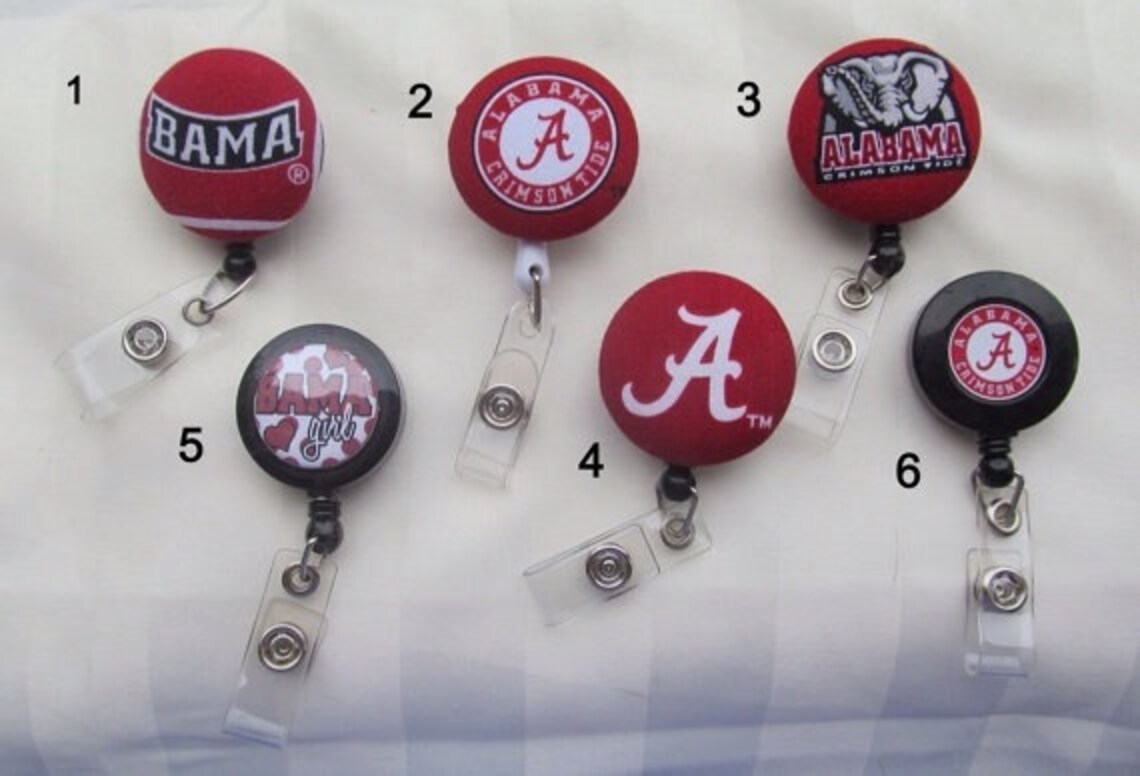 Alabama Beaded Lanyard Crimson Tide ID Badge Holder - Etsy