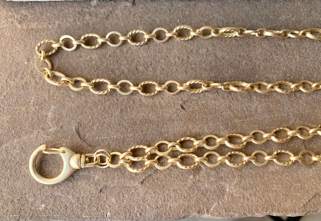 Matte Gold Chain Lanyard: Fancy Chain Link ID Badge Holder - Etsy
