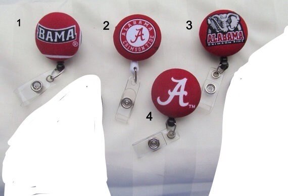 Alabama Beaded Lanyard Crimson Tide ID Badge Holder - Etsy
