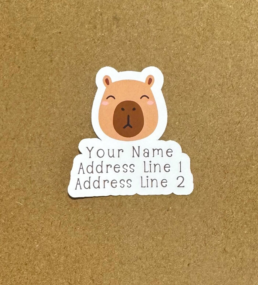Custom Capybara Address Labels, Die Cut Stickers, Happy Mail - Etsy