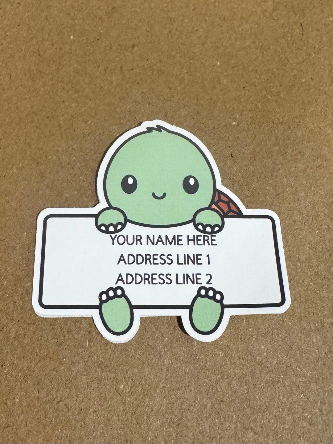 Custom Kawaii Turtle Address Labels, Die Cut Stickers, Happy Mail - Etsy