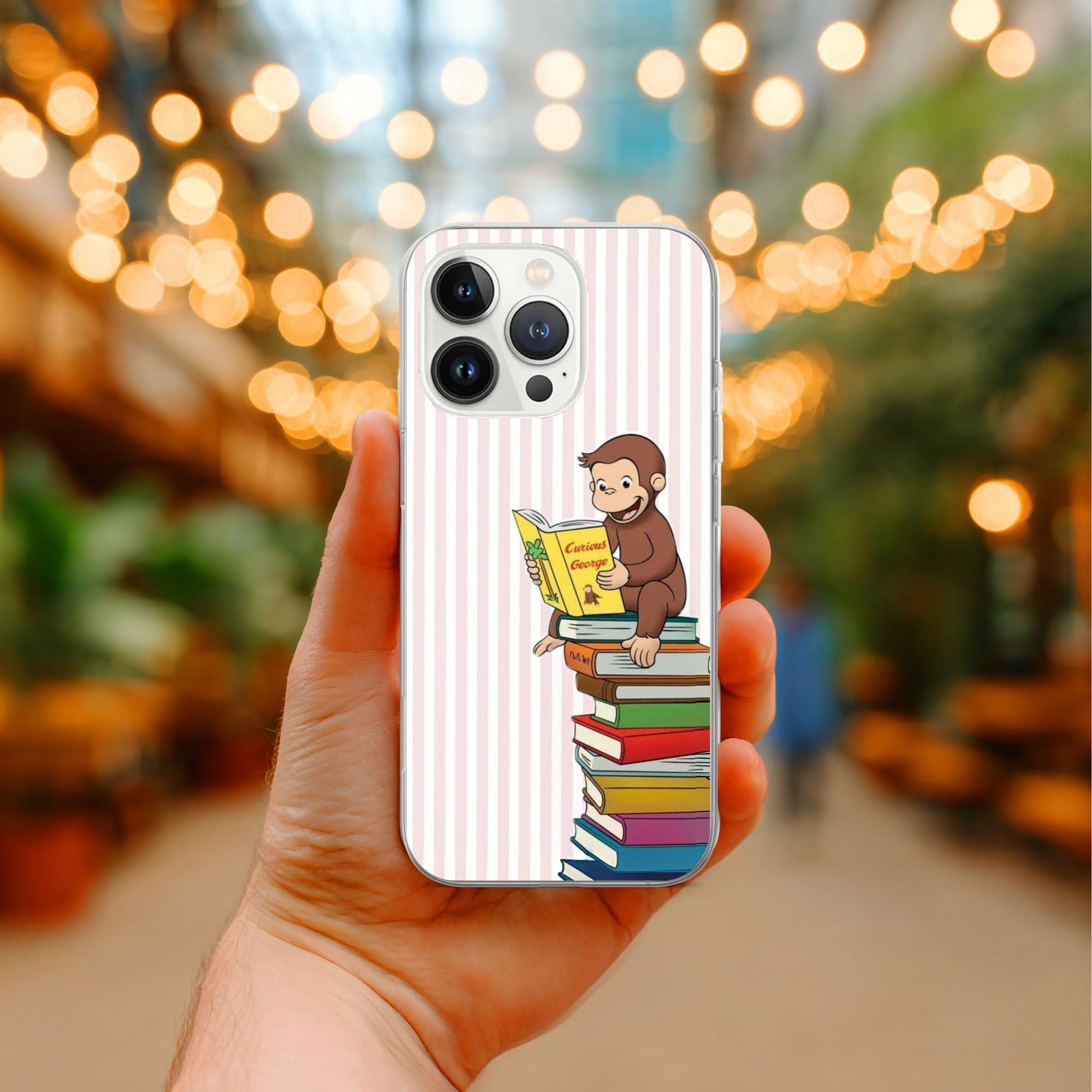 Curious Monkey Phone Case George Cover for iPhone 17pro, 16, 15, 14, 13 ...