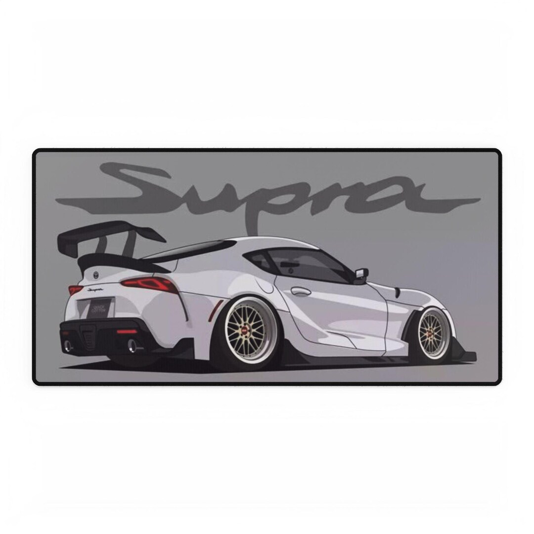 Toyota Supra Illustration Desk Mat | Sports Car Gaming Mousepad - Etsy