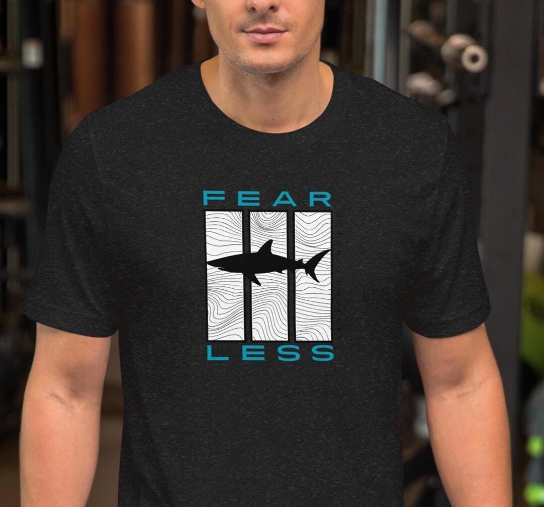Fearless Shark T-shirt - Men's - Etsy