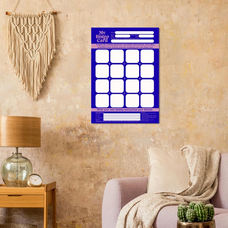 Vison Board Bingo Card – (16 Goals / 16 Squares) - Etsy UK