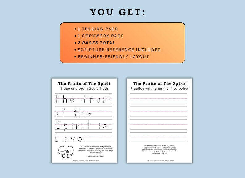 Fruit of the Spirit Handwriting Practice – Peace | KJV Bible Study ...