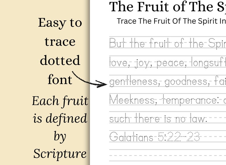Fruit of the Spirit Printable Bible Study | Print & Cursive Handwriting ...