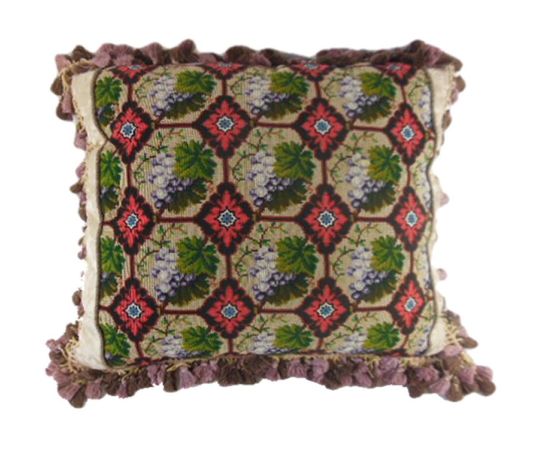 Century Old Silk Petit Point Pillow of Grapes - Etsy