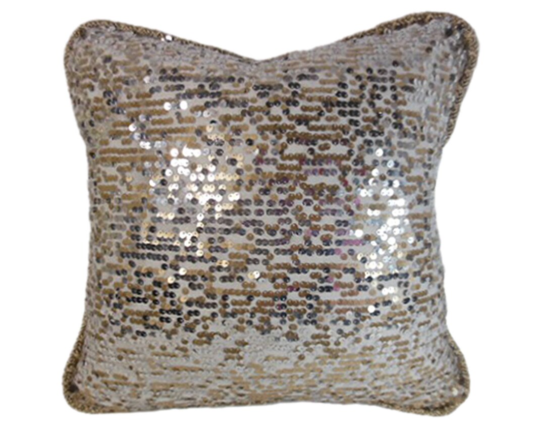 Glamorous Silver Sequins Pillow - Etsy